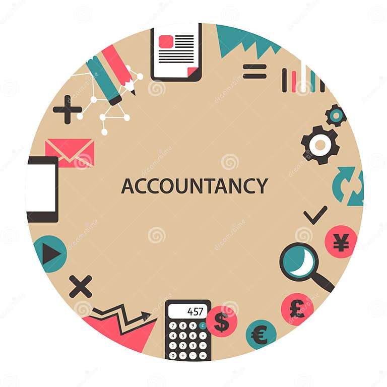 Accountancy emblem. stock vector. Illustration of credit - 50549470
