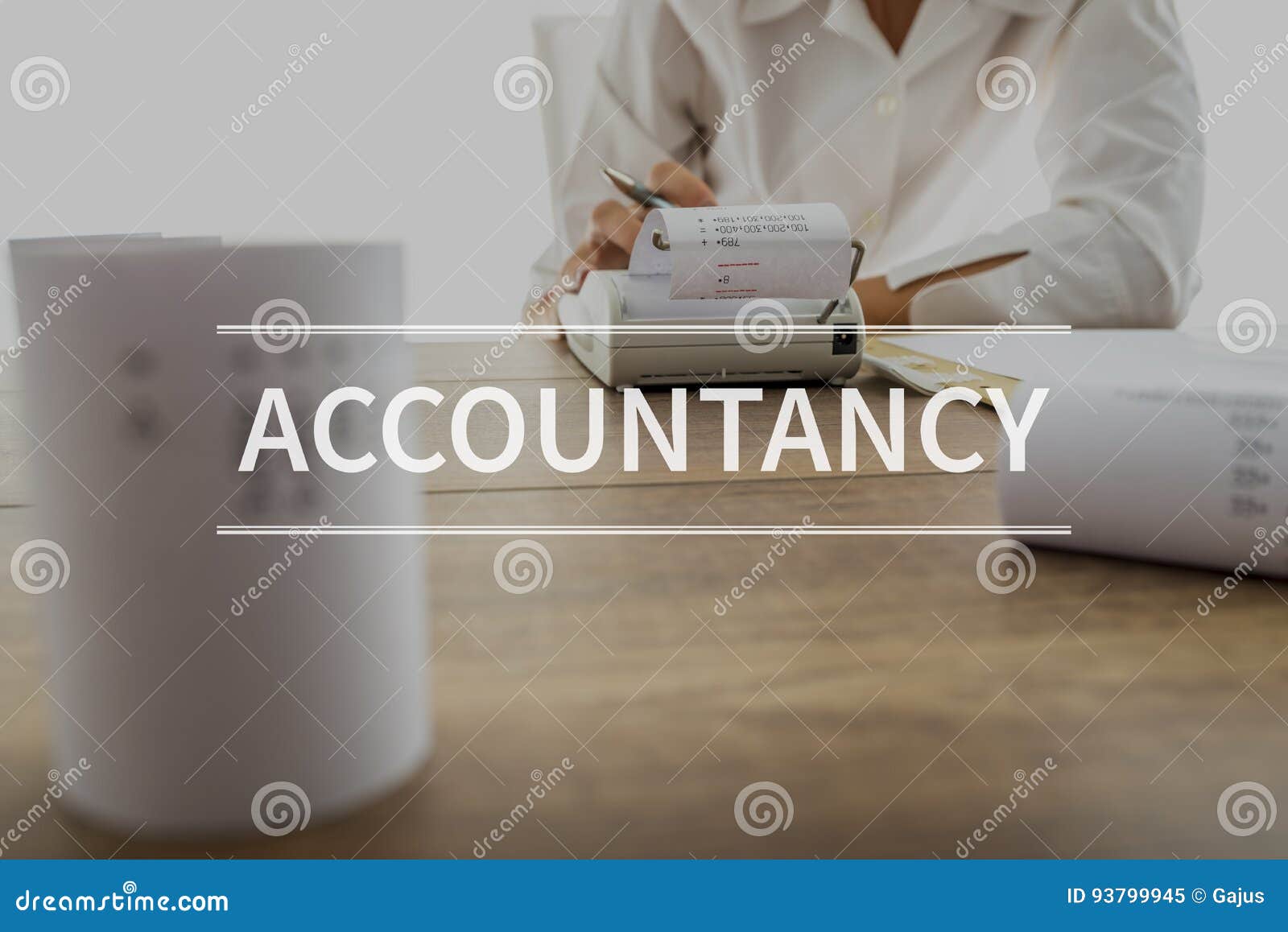Accountancy Text Over Accountant or Financial Adviser Stock Image ...