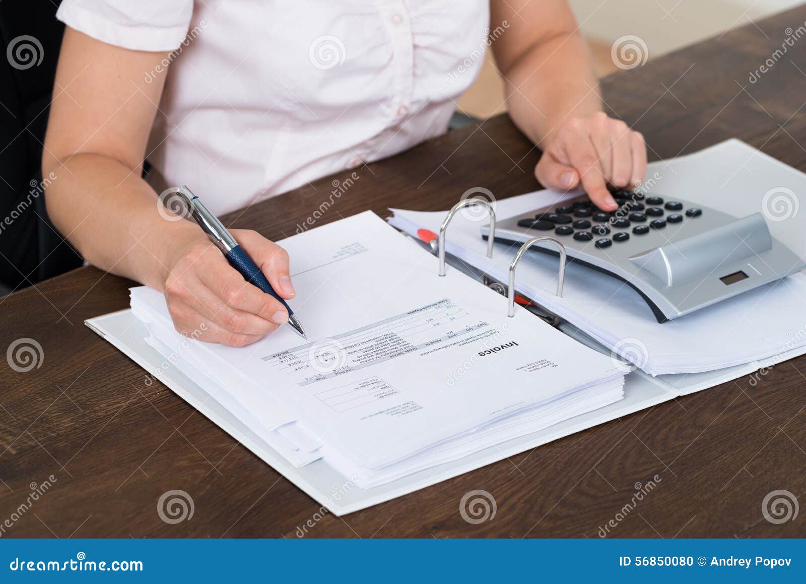 Accountant Calculating Bills Stock Foto - Image of document, zaken ...