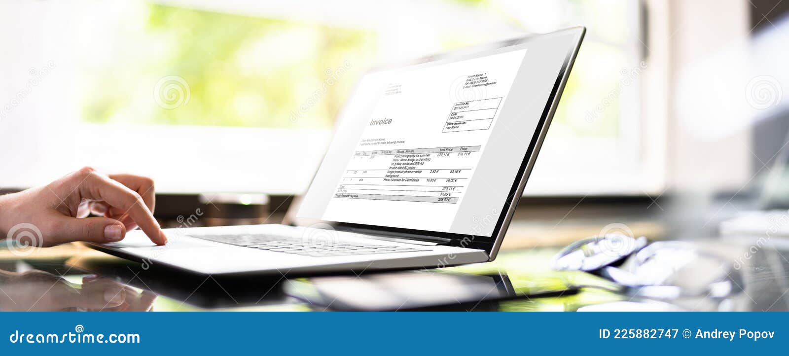 Electronic Invoice Accountant Software At Desk Royalty-Free Stock Image ...