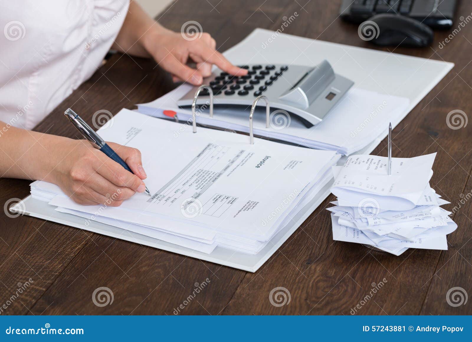 Accountant Calculating Receipt Stock Image - Image of calculate ...
