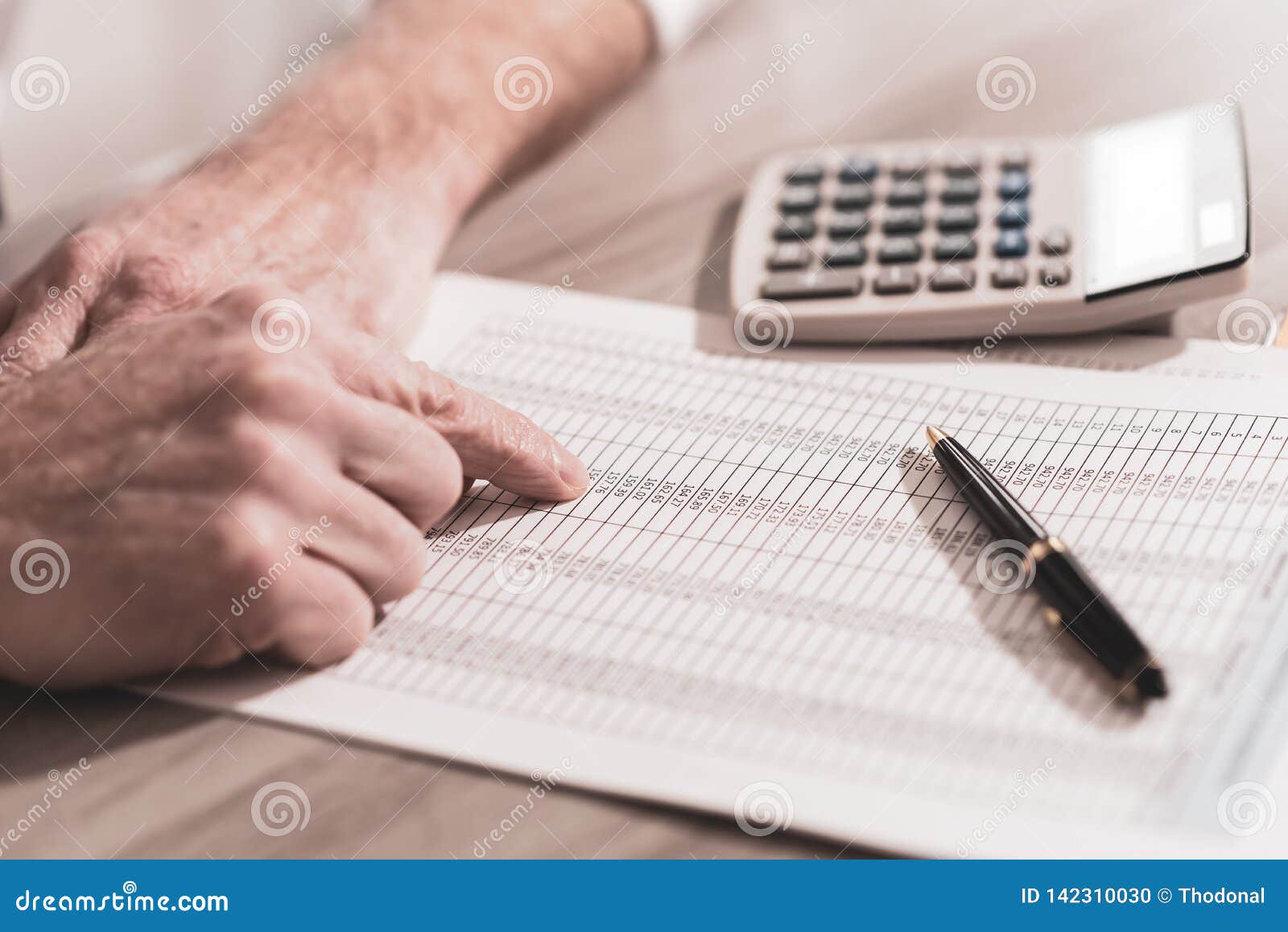 Accountant Checking Financial Document Stock Photo - Image of business ...