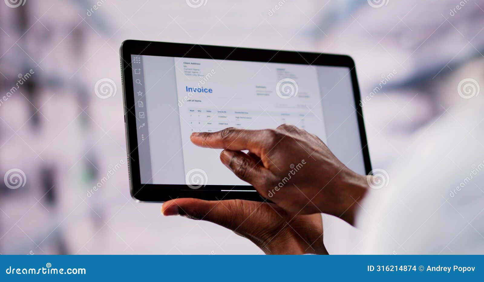 Accountant Checking Online Invoice Stock Photo - Image of finance ...