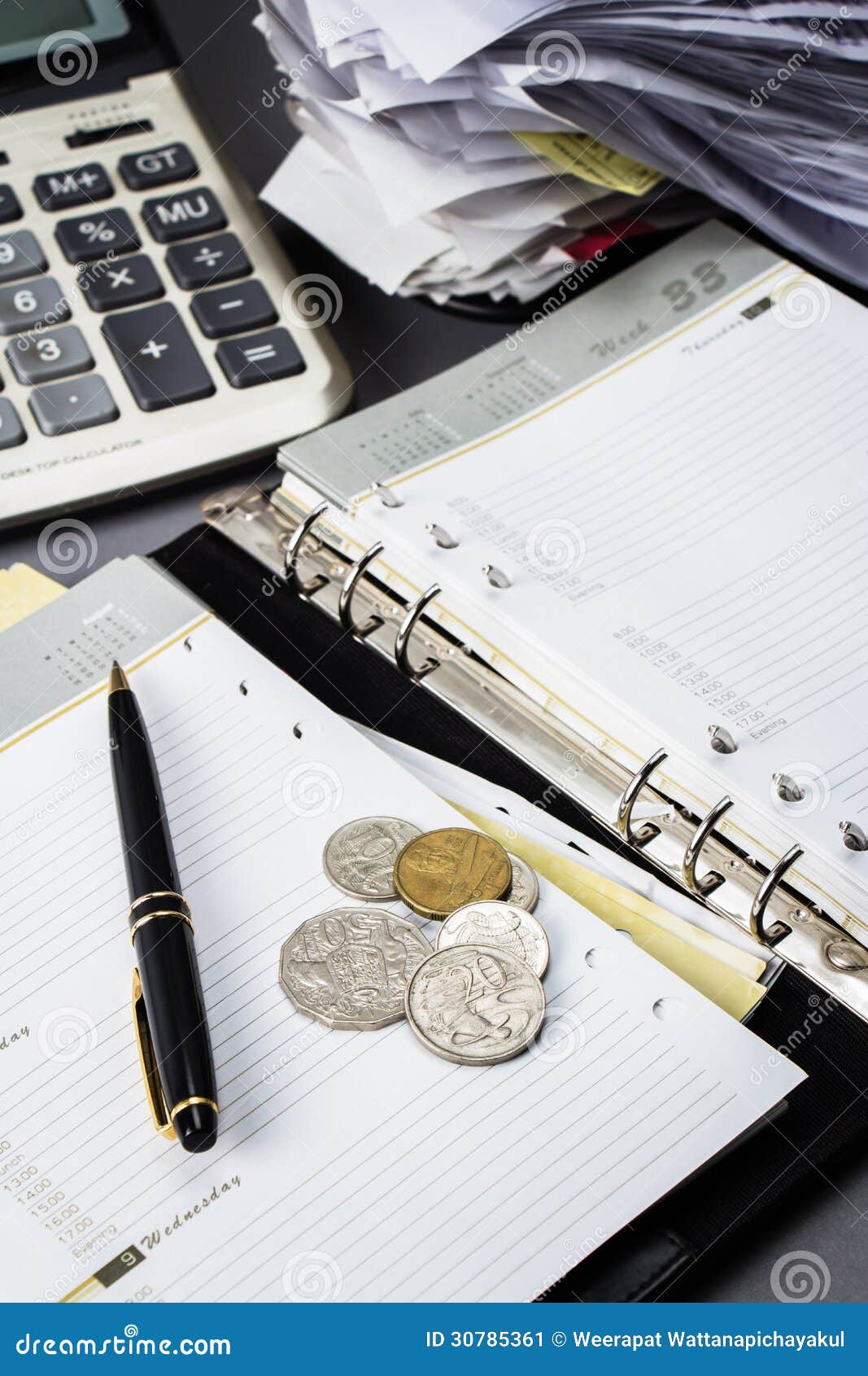 Accountant desk stock image. Image of desk, organizer - 30785361