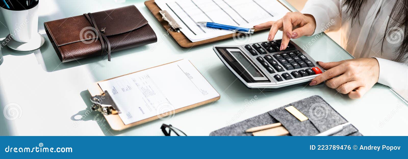 Accountant Doing Tax and Accounting Work Stock Photo - Image of ...