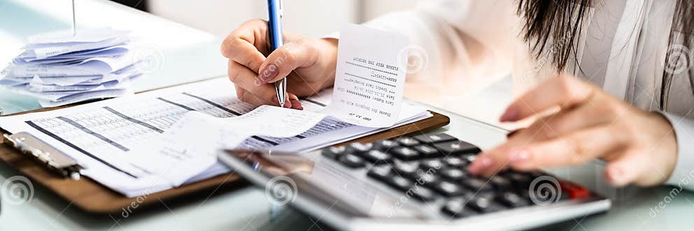 Accountant Doing Tax and Accounting Work Stock Image - Image of ...