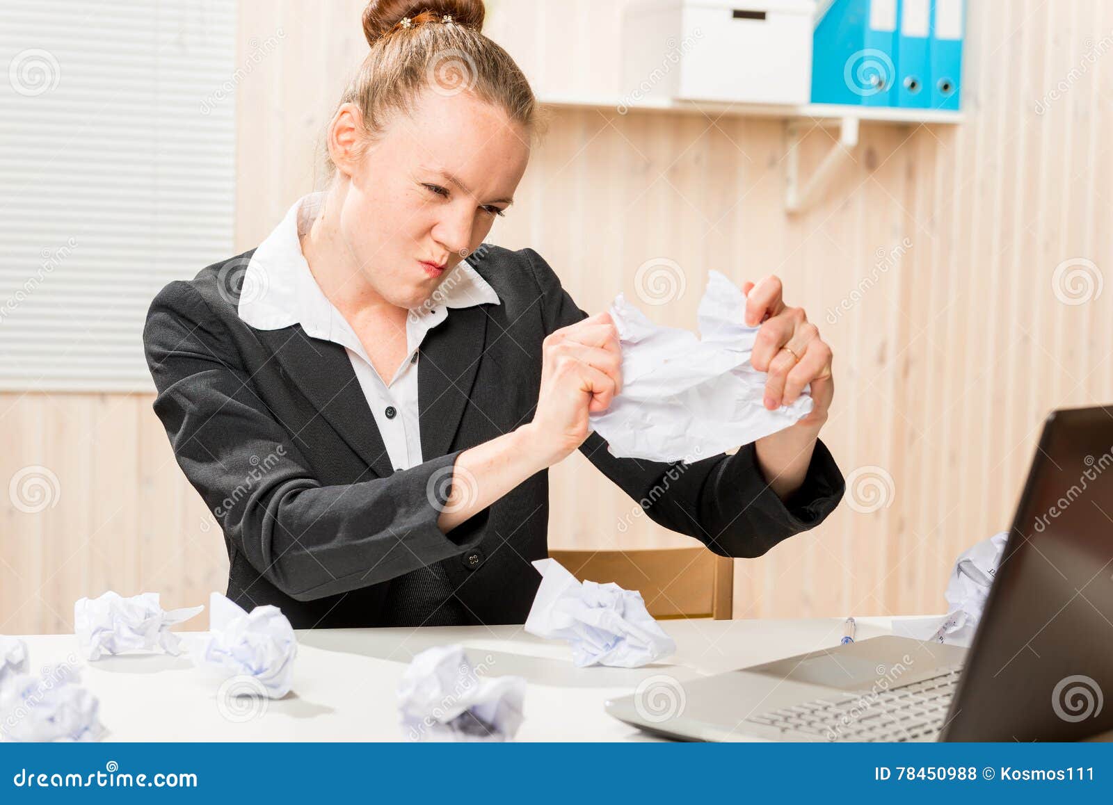 Accountant Emotional Struggles with Stress Stock Photo - Image of girl ...
