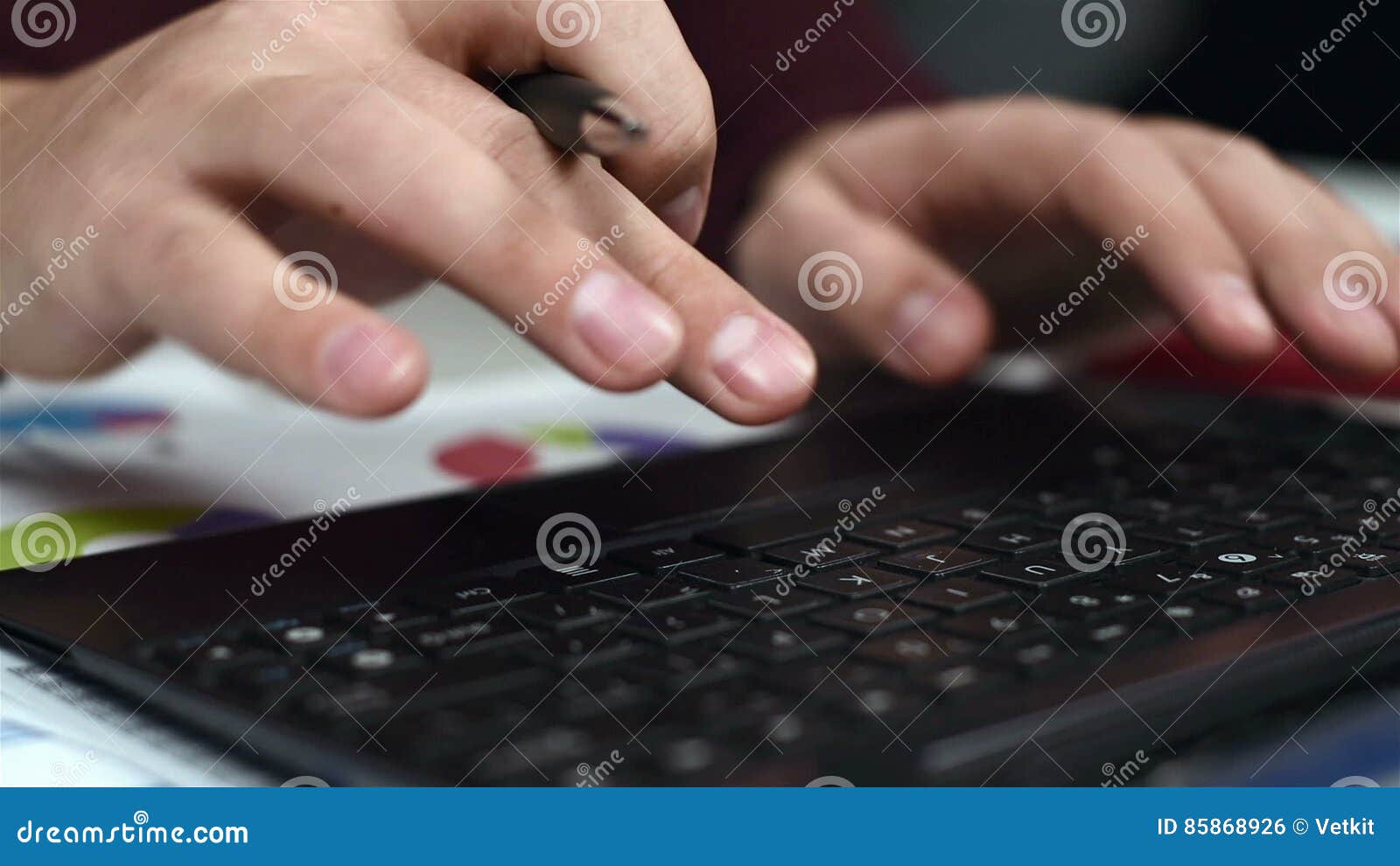 Accountant Hands Typing on Keyboard Stock Footage - Video of press ...