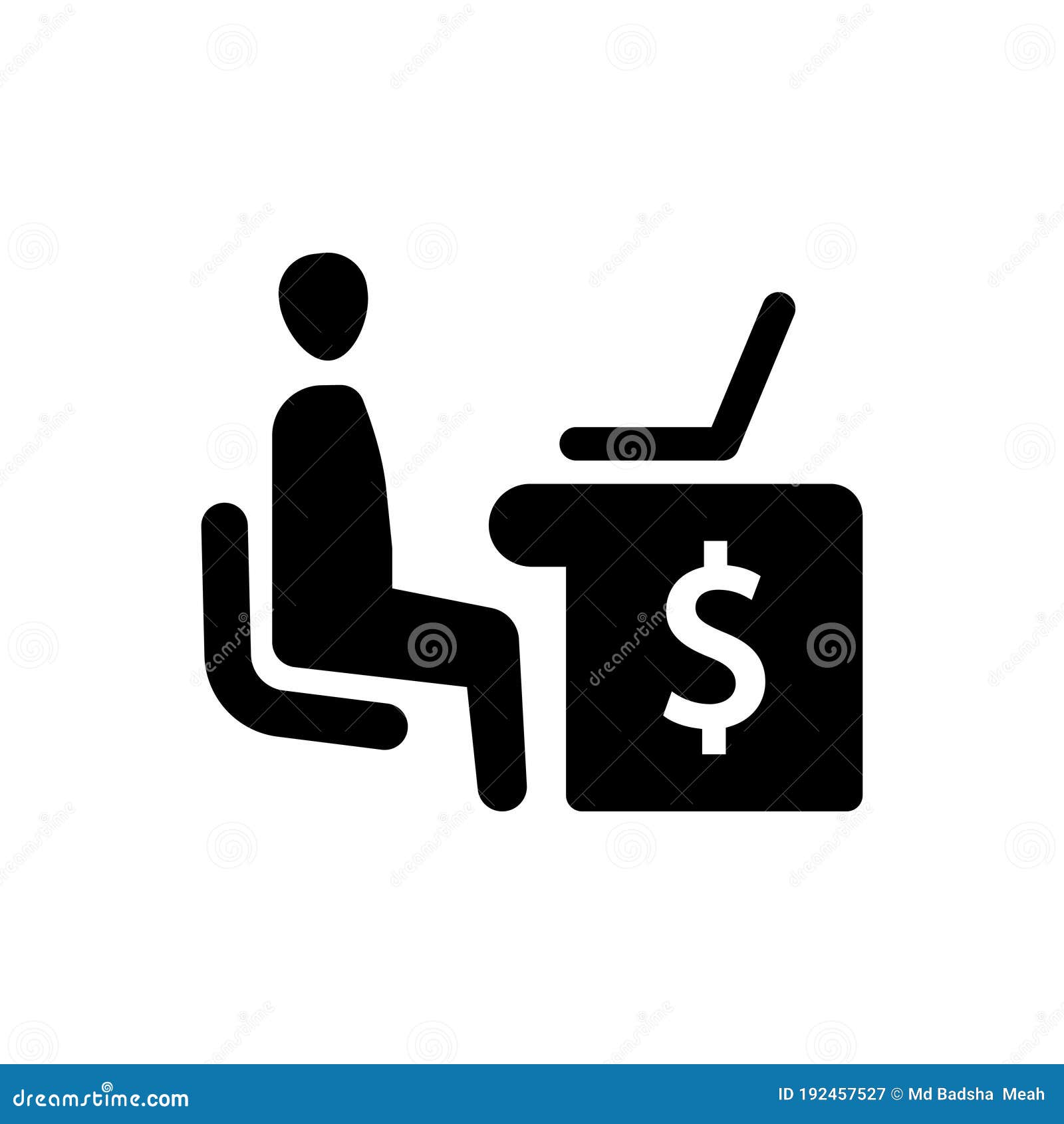 Accountant Icon stock vector. Illustration of sign, accountant - 192457527