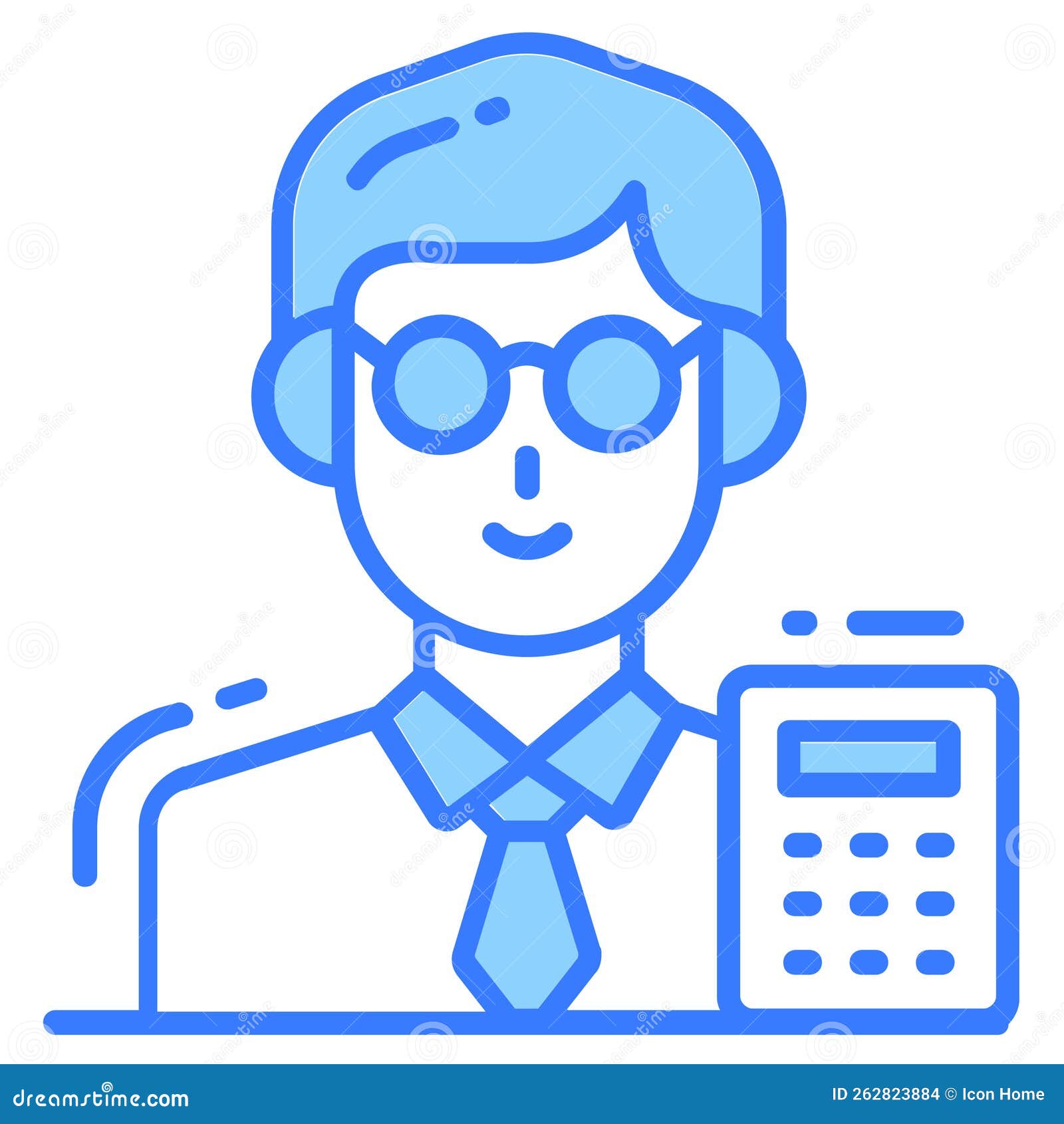Accountant Icon, Single Avatar Vector Illustration Stock Vector ...