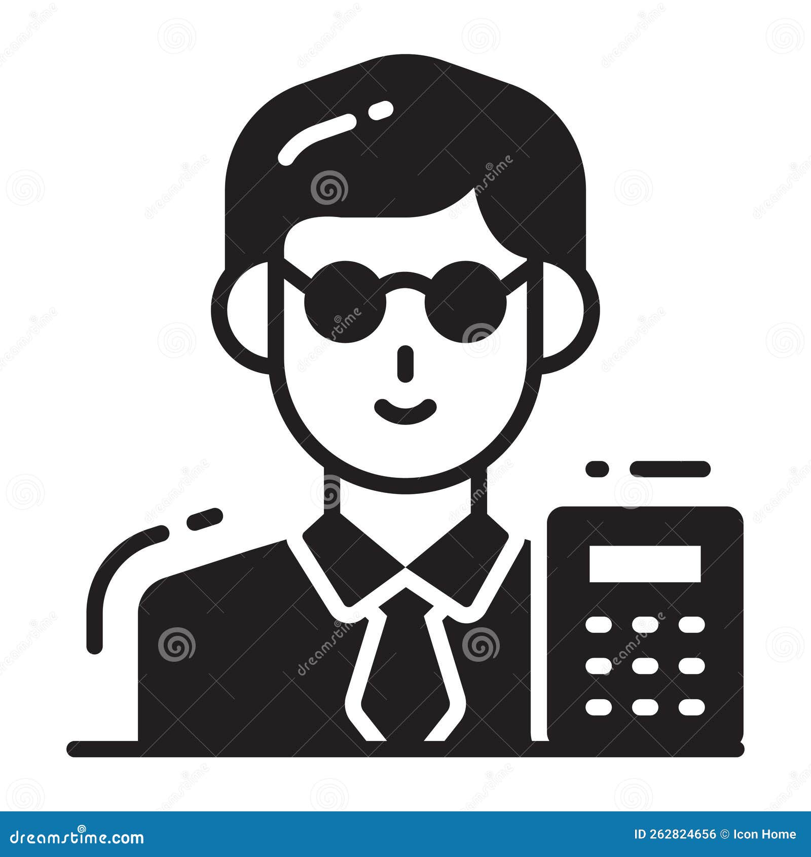 Accountant Icon, Single Avatar Vector Illustration Stock Vector ...