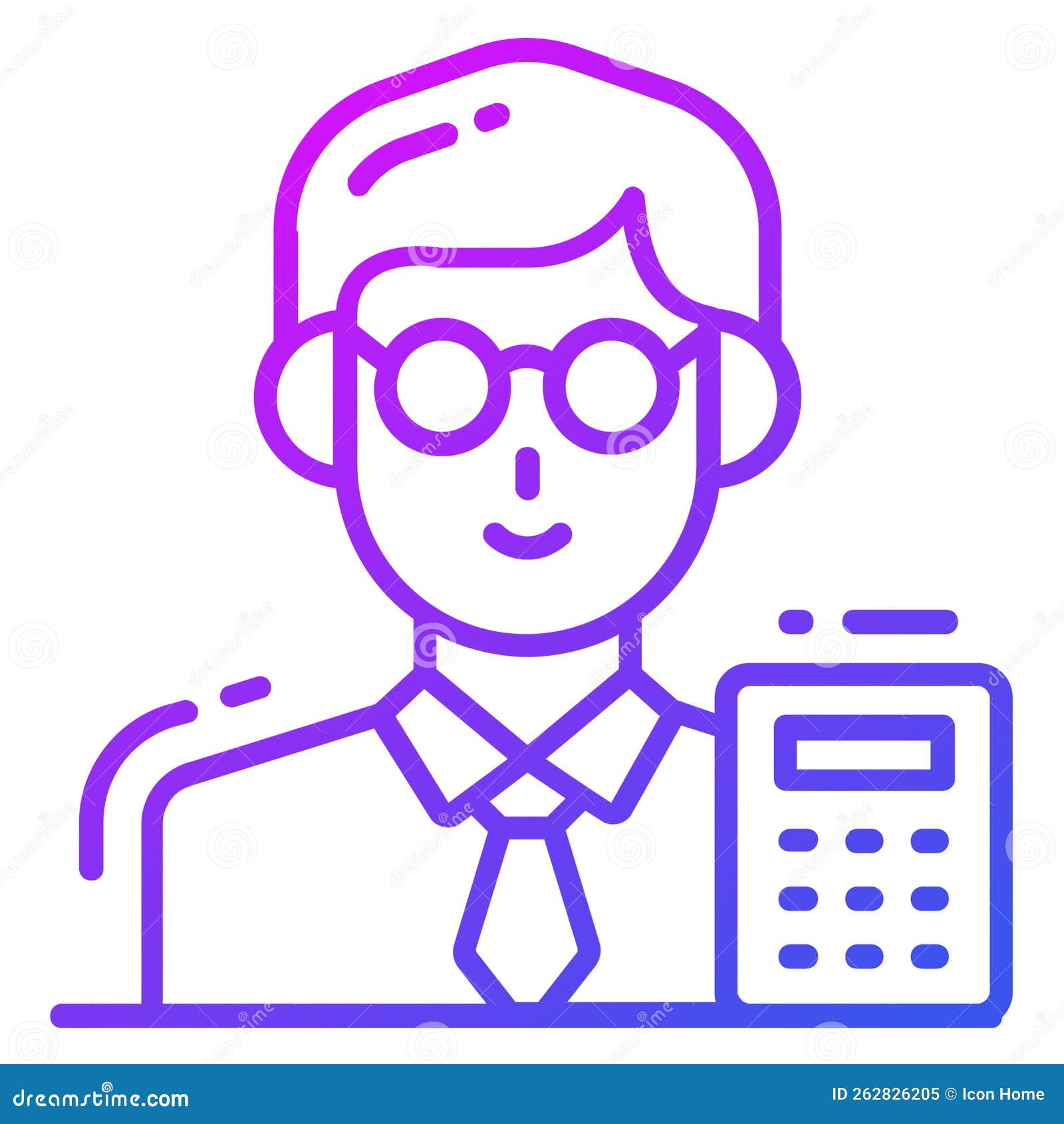 Accountant Icon, Single Avatar Vector Illustration Stock Vector ...