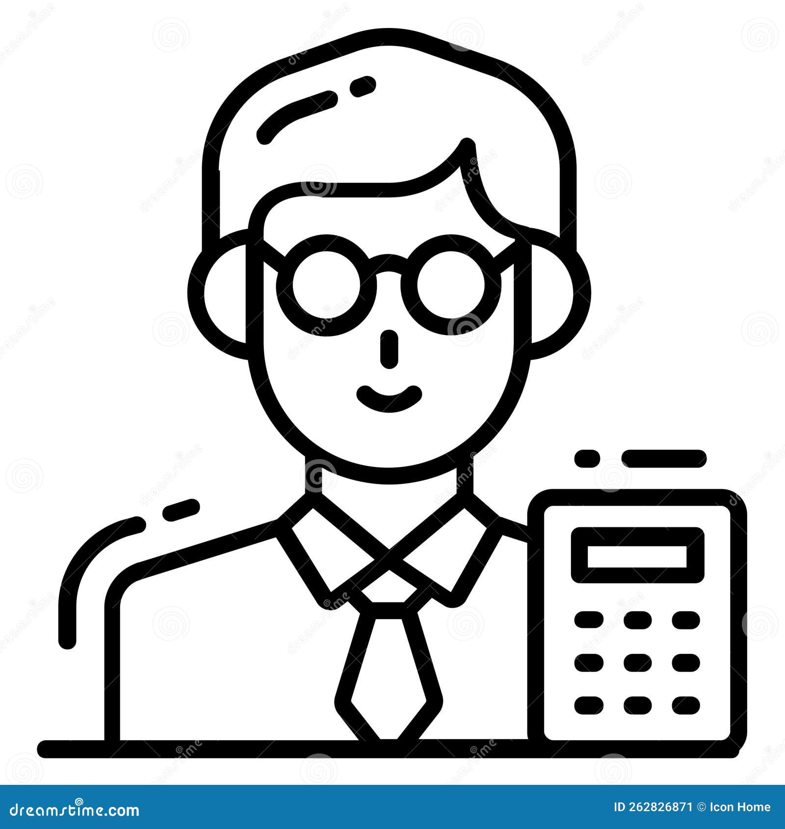 Accountant Icon, Single Avatar Vector Illustration Stock Vector ...