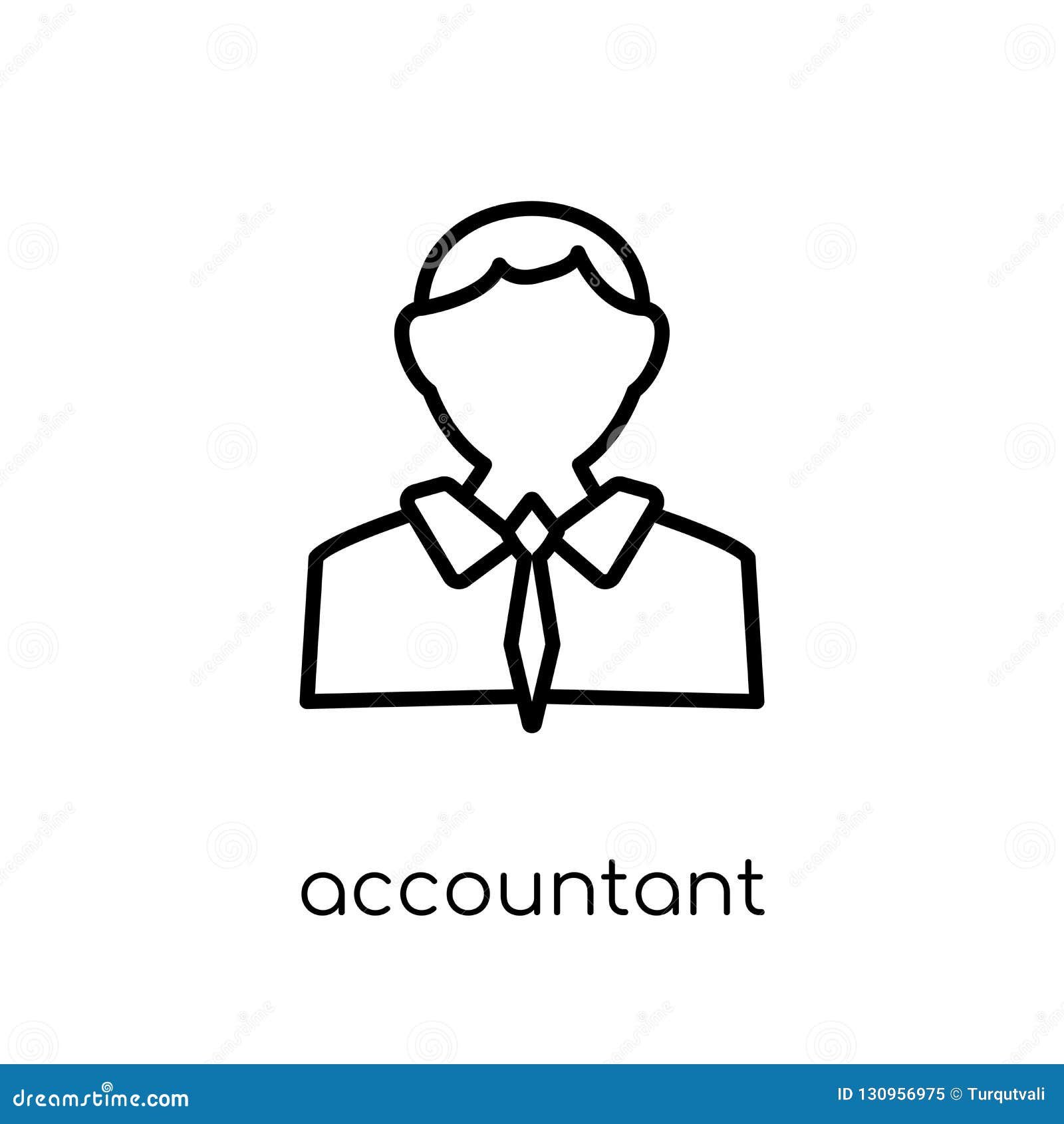 Accountant Icon. Trendy Modern Flat Linear Vector Accountant Icon on ...