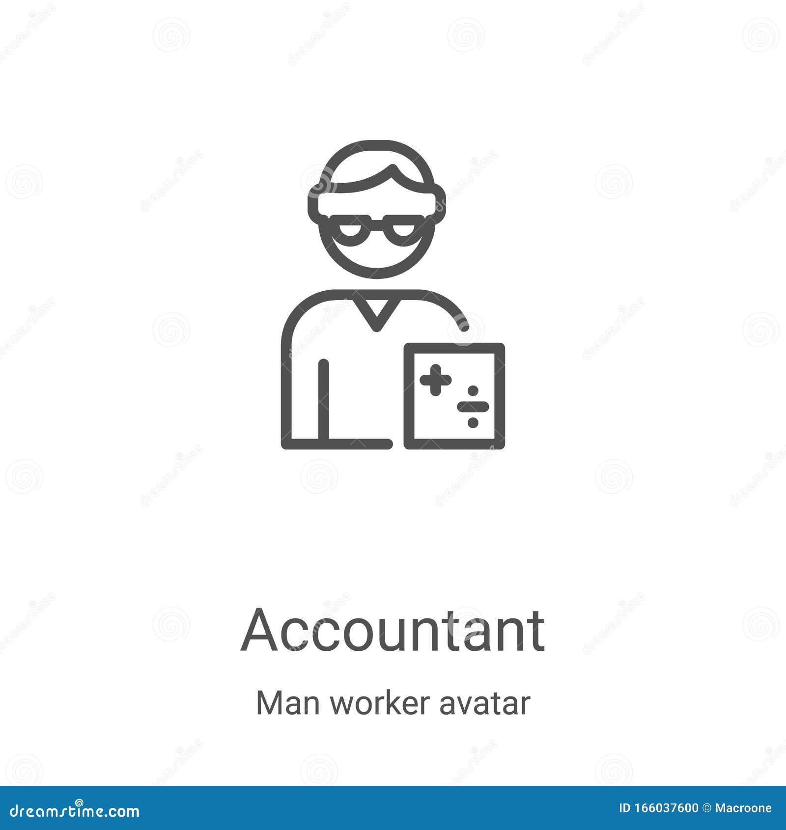 Accountant Outline Icon. Isolated Line Vector Illustration From People ...