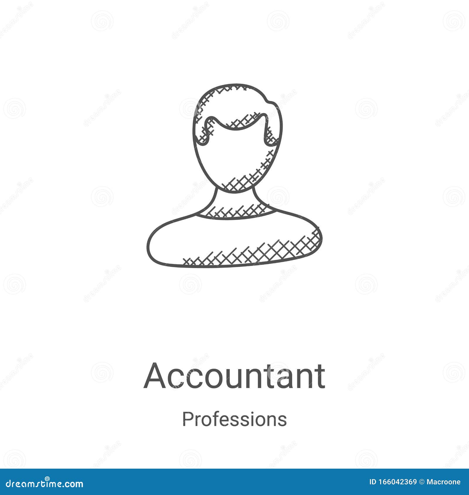 Accountant Icon Vector from Professions Collection. Thin Line ...