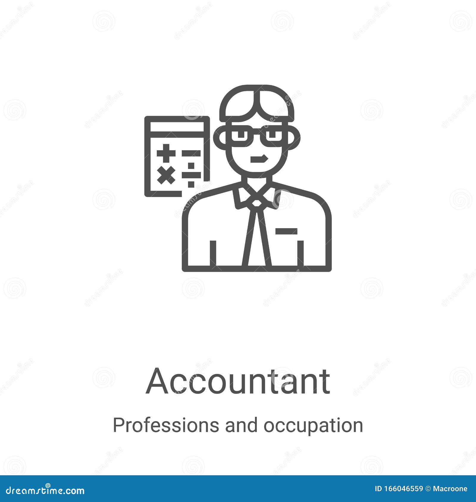 Accountant Icon Vector from Professions and Occupation Collection. Thin ...