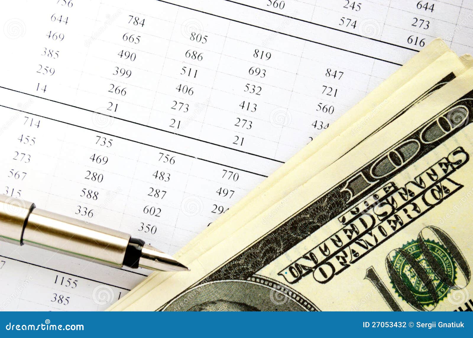 Accountant paper, pen stock photo. Image of credit, treasure - 27053432