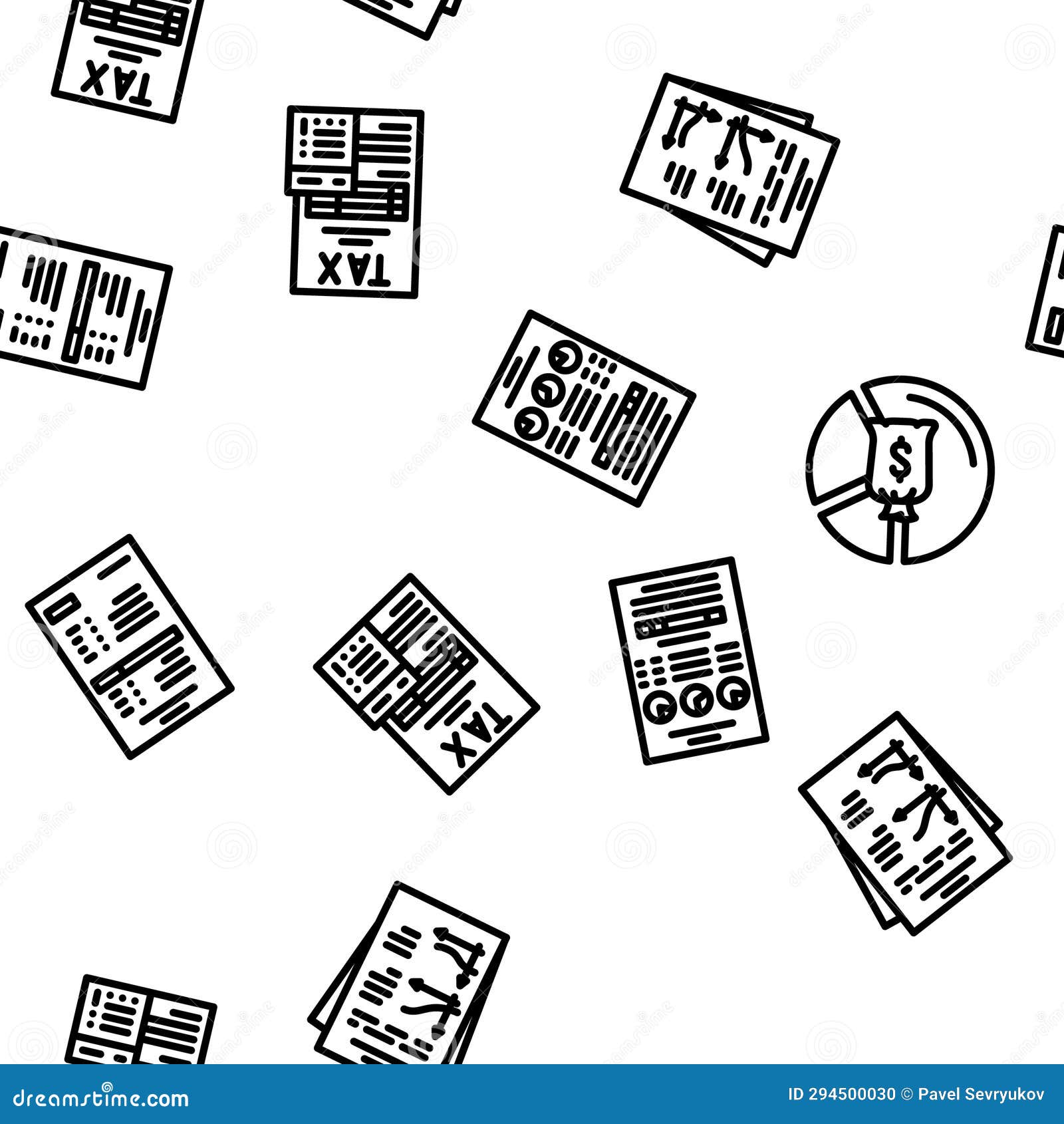Accountant Professional Tax Seamless Pattern Vector Stock Vector ...