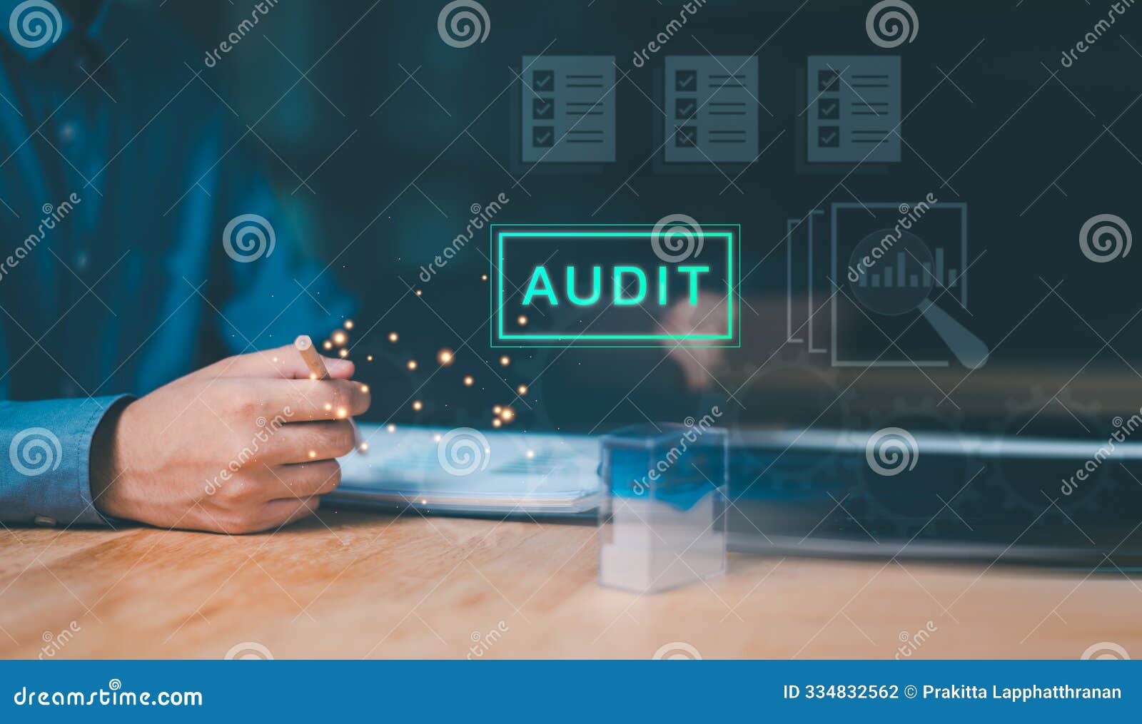 Accountant Showing Office Document Auditing Concept ,plan Review ...