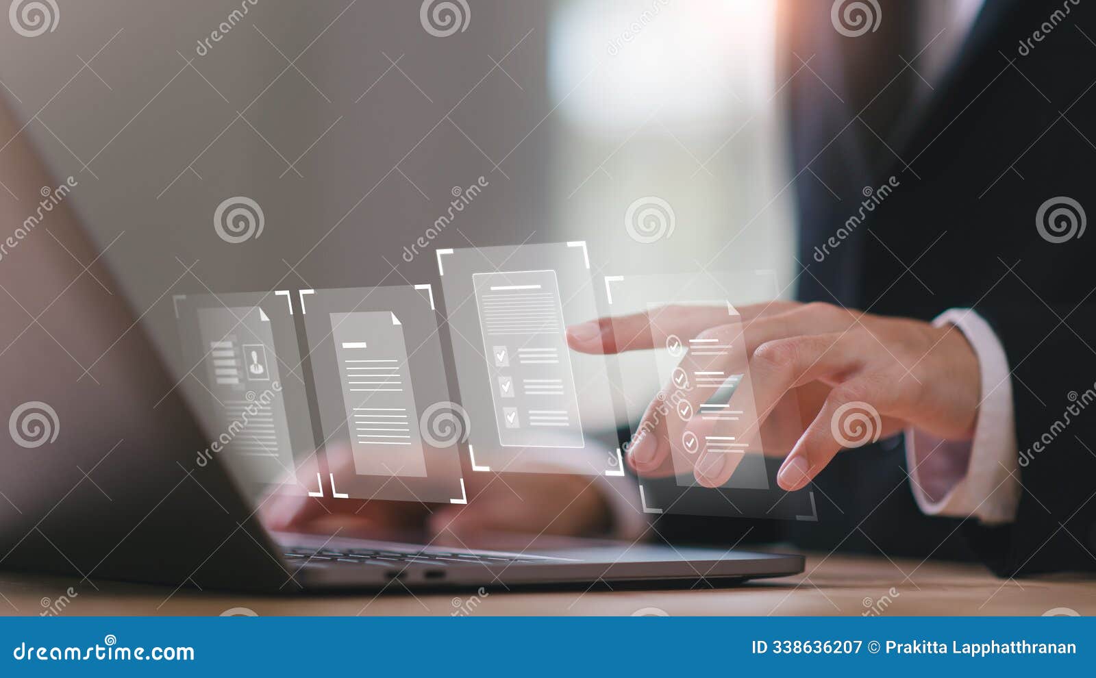Accountant Showing Office Document Auditing Concept ,plan Review ...