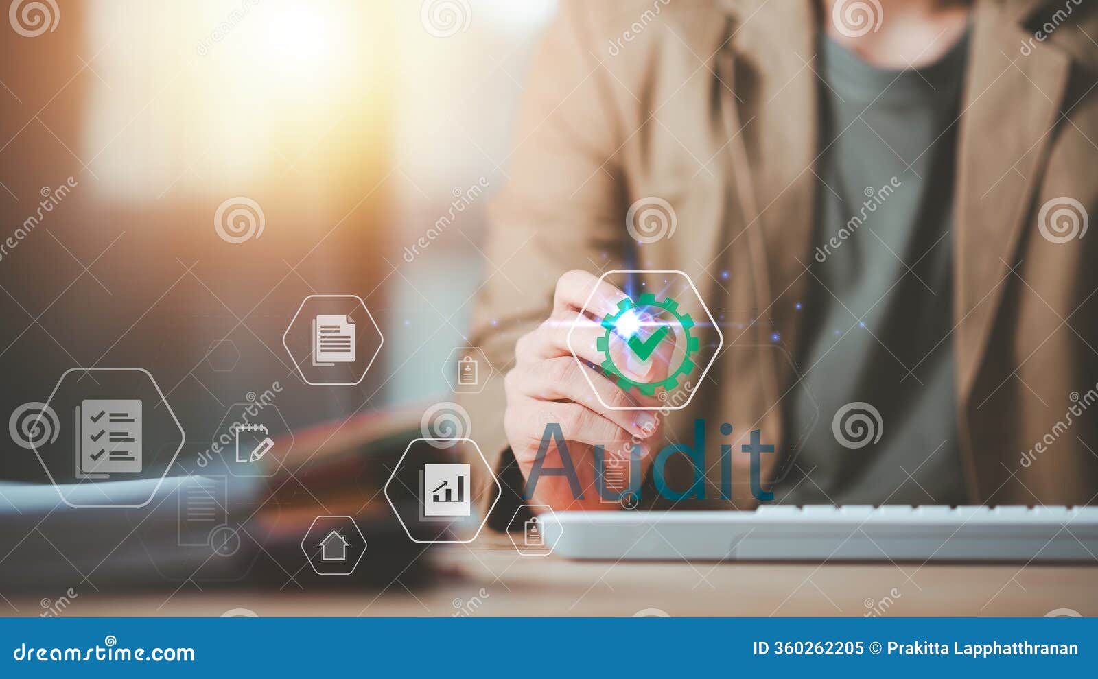 Accountant Showing Office Document Auditing Concept ,plan Review ...