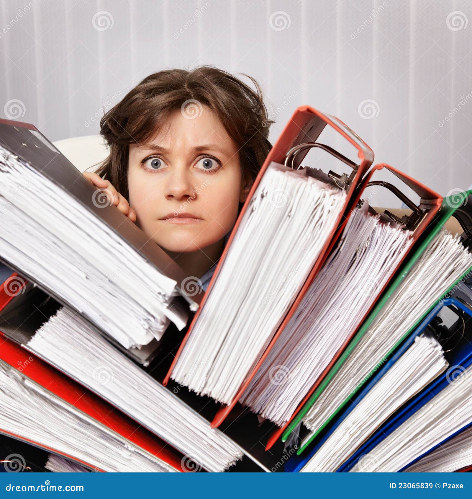 Accountant Swamped with Financial Documents Stock Image - Image of ...
