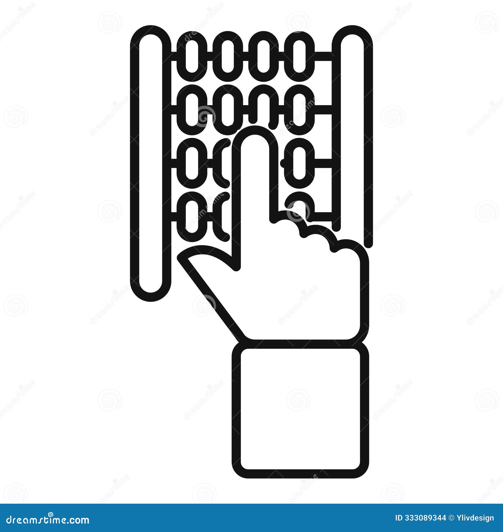 Accountant Using Abacus for Calculation Icon Stock Illustration ...