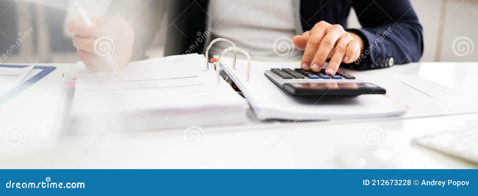 Accountant Using Calculator Stock Photo - Image of financial, copy ...