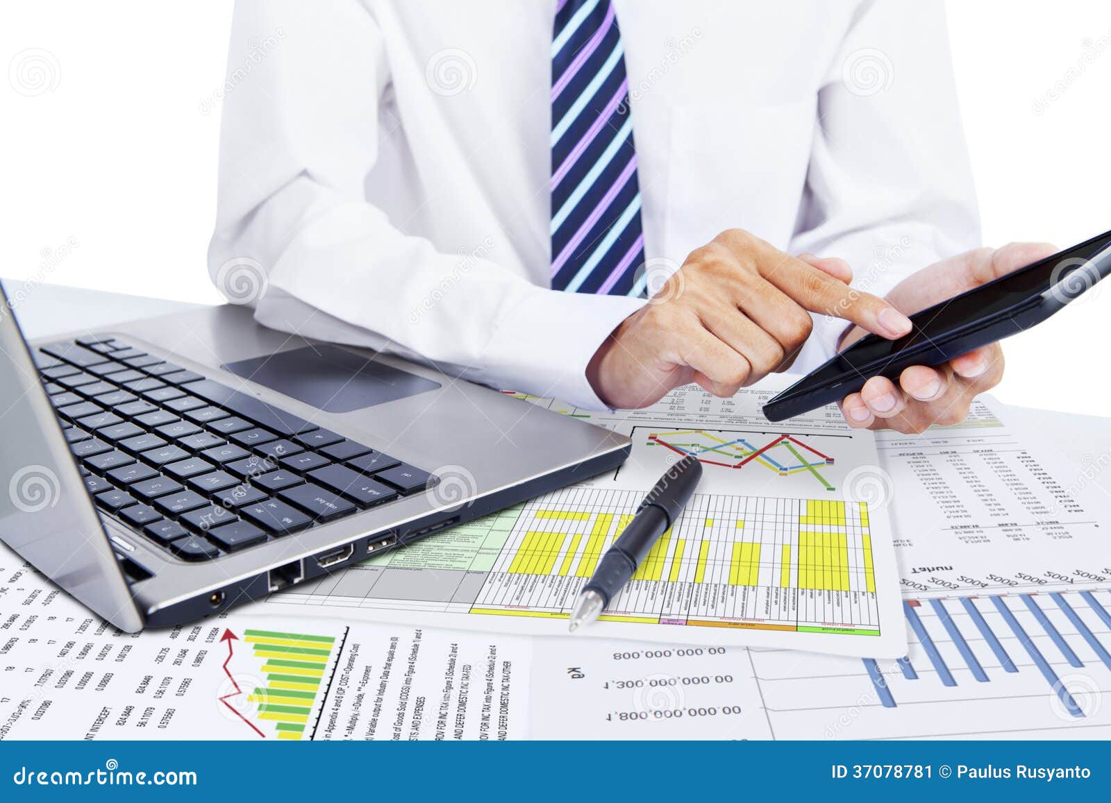 Accountant Using a Calculator Stock Image - Image of chart, calculation ...
