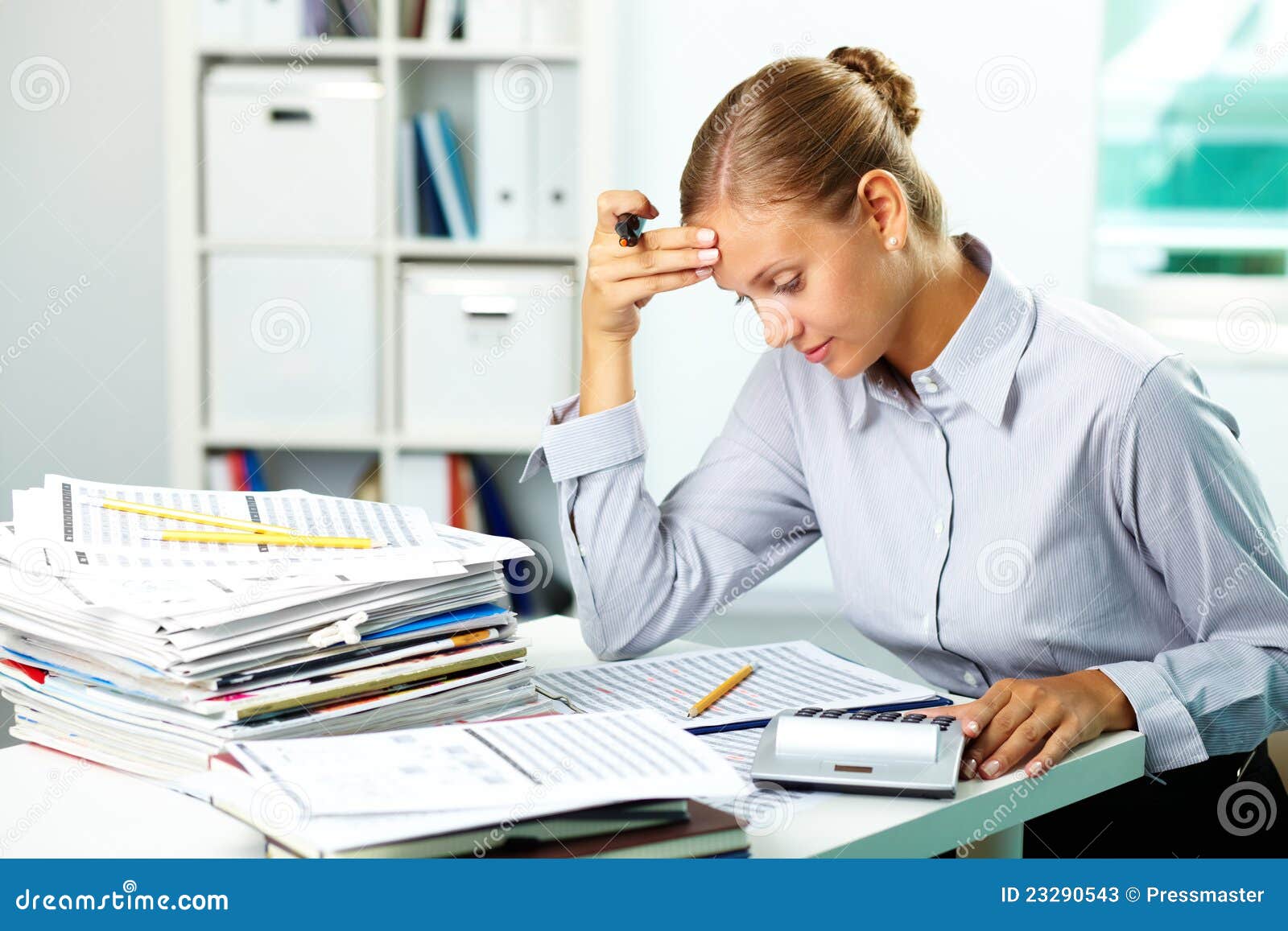 Accountant at work stock image. Image of confident, career - 23290543