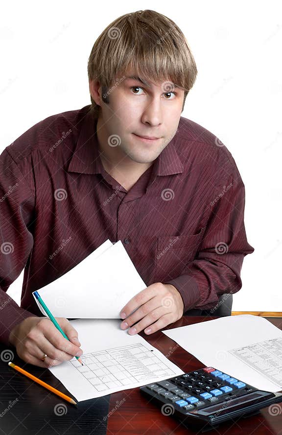 Accountant at work stock image. Image of analyzing, businessman - 3753547