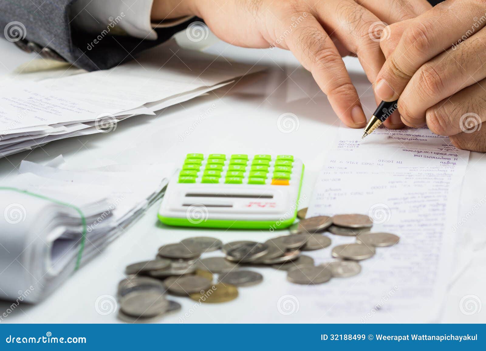 Accountant work stock image. Image of desk, money, cost - 32188499