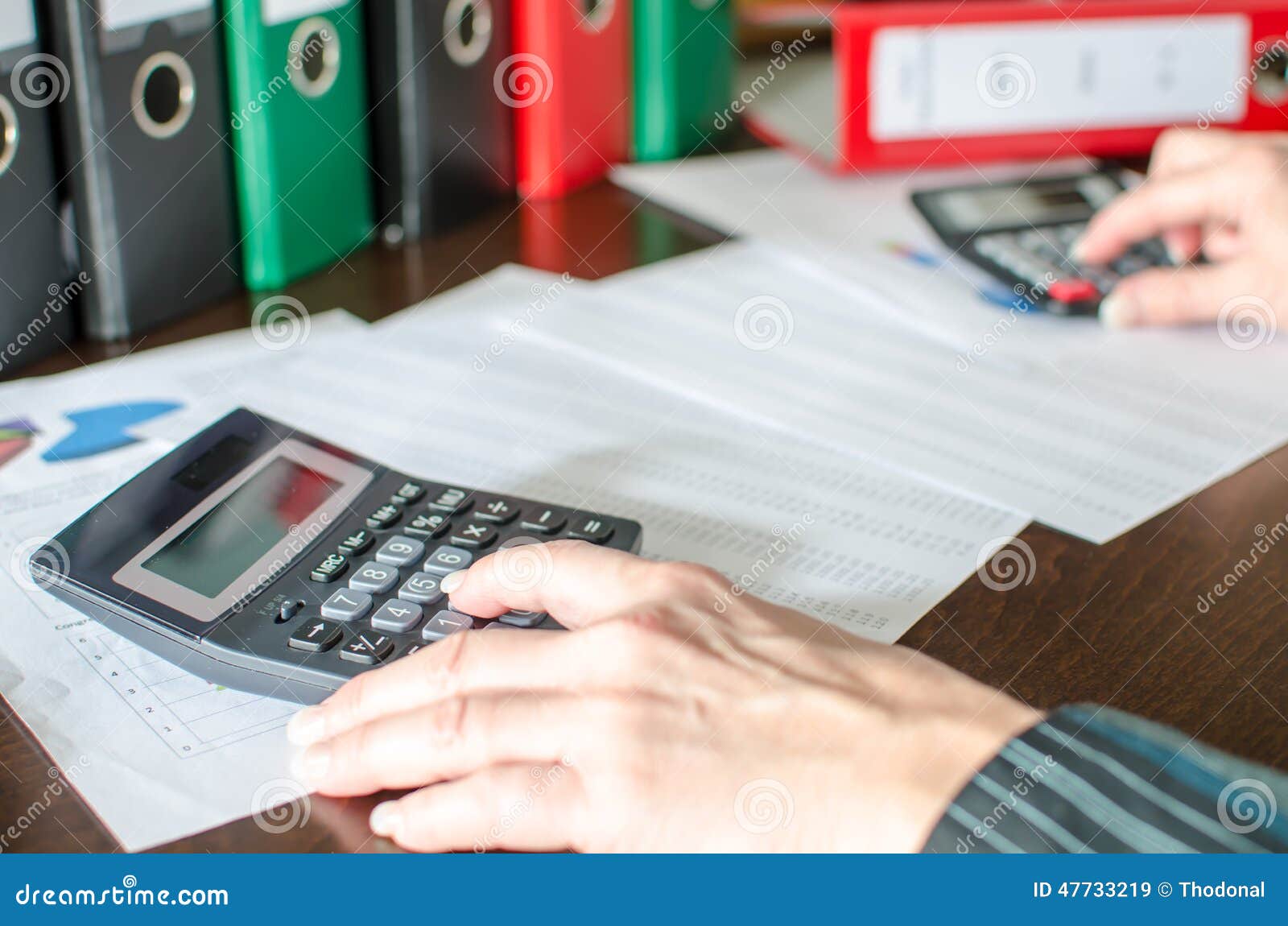 Accountant at work stock image. Image of woman, office - 47733219