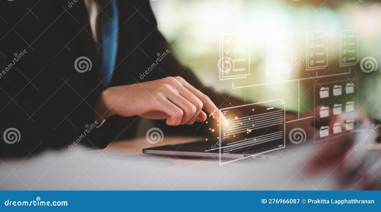 Accountant Working with Document Folder ,Management of Corporate Data ...