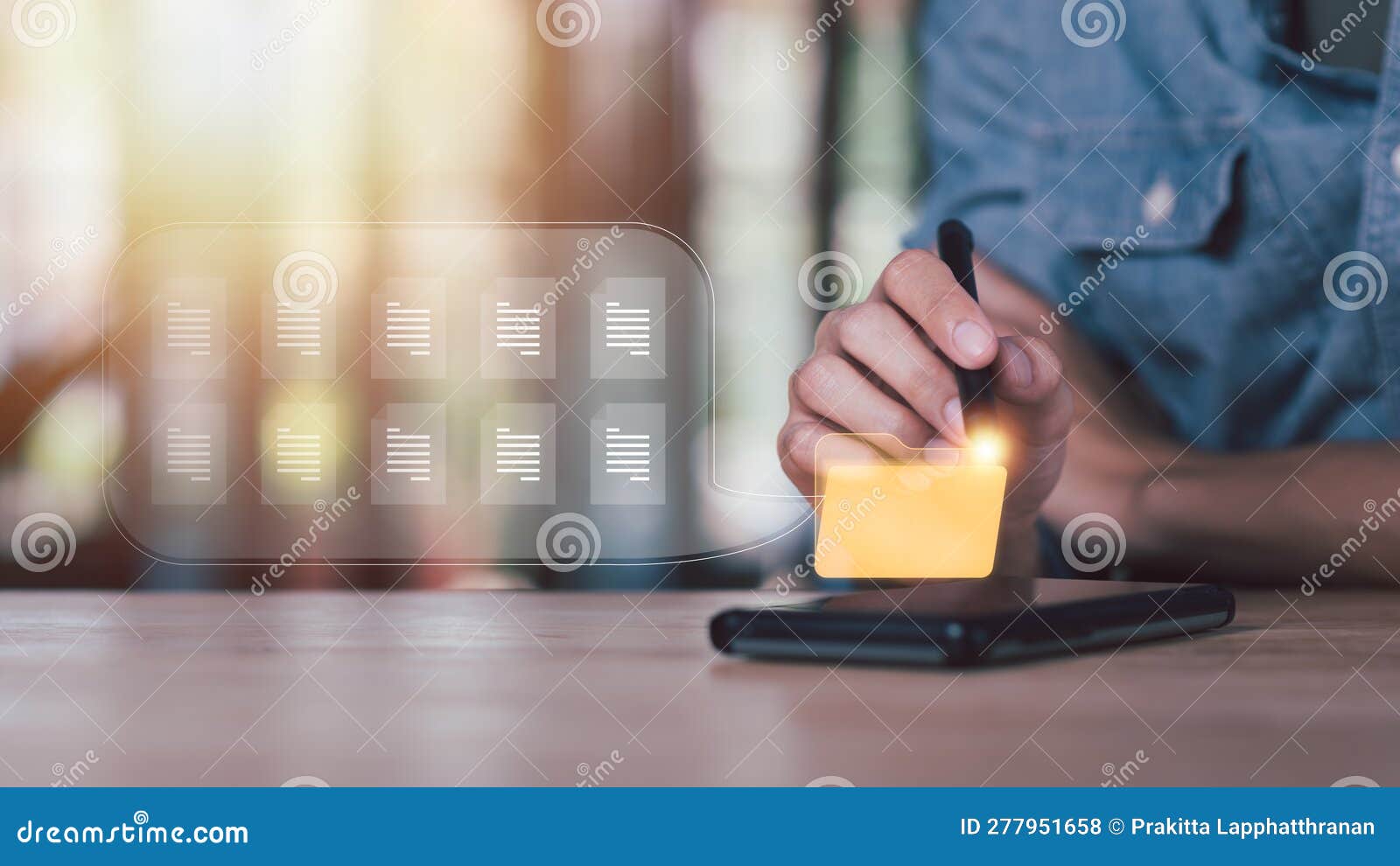 Accountant Working with Document Folder ,Management of Important ...
