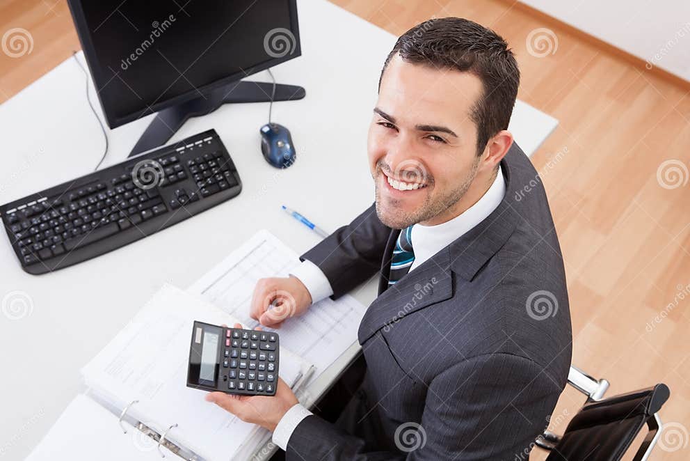 Accountant Working at the Office Stock Photo - Image of handsome ...