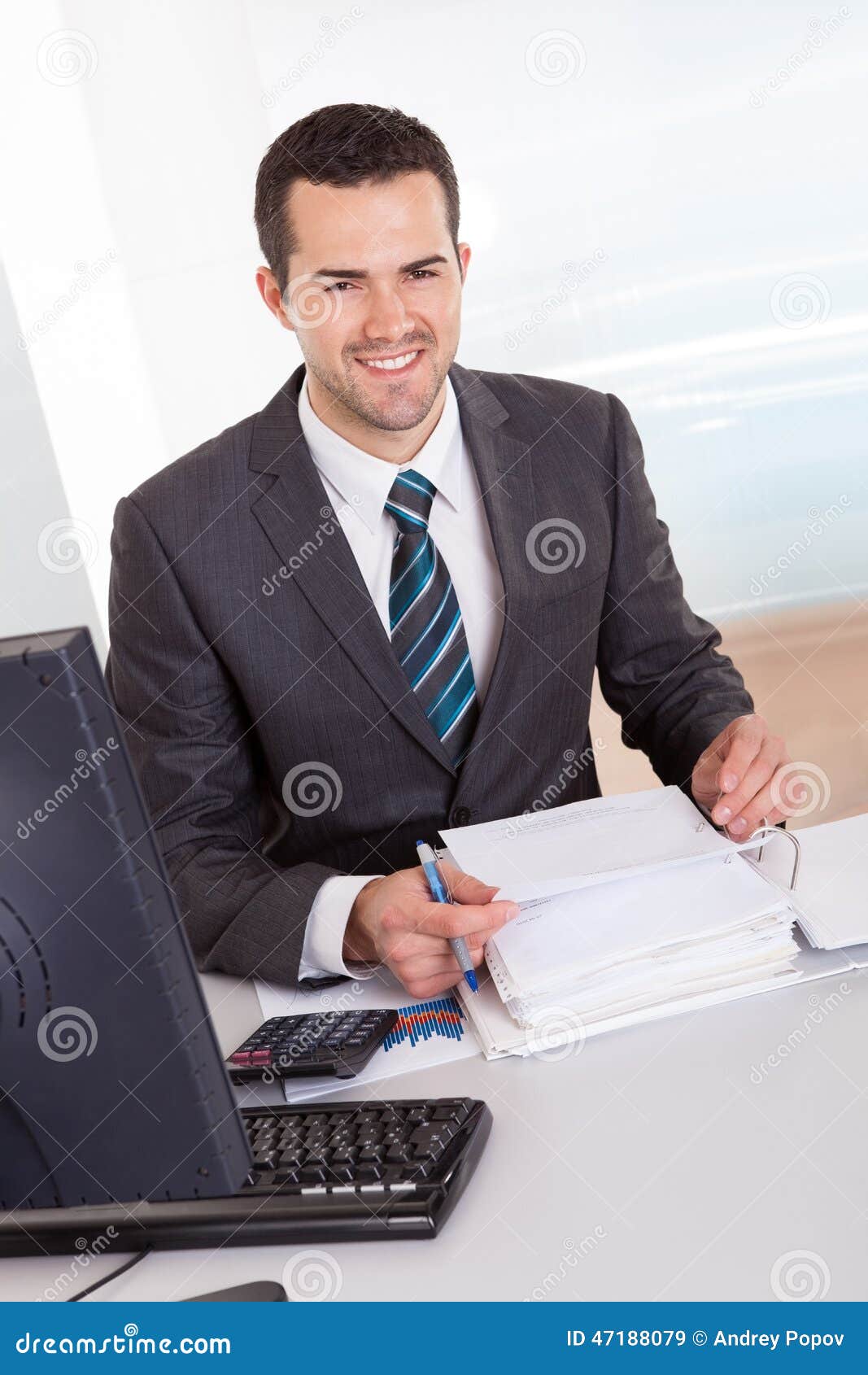 Accountant Working at the Office Stock Image - Image of leadership ...