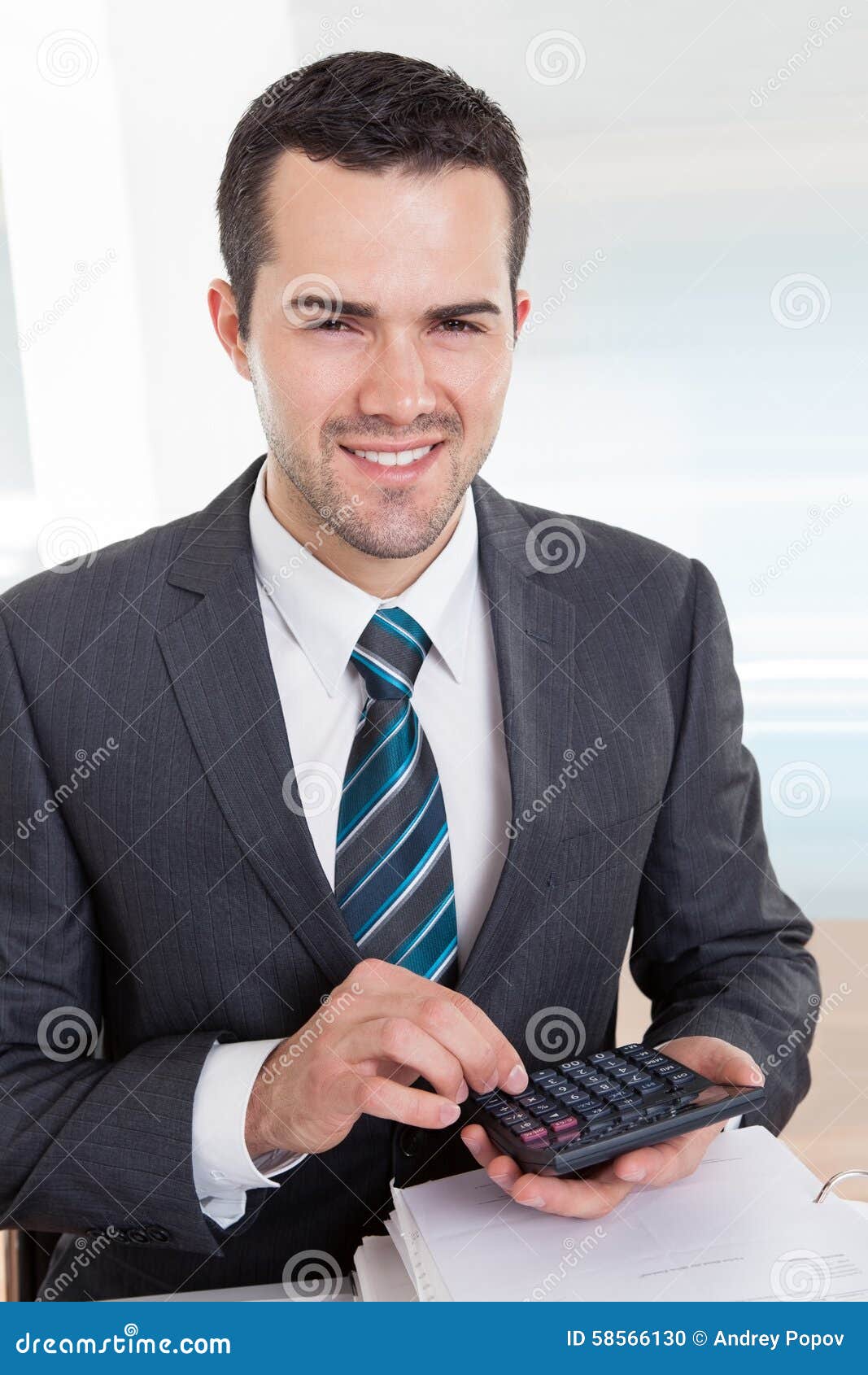 Accountant Working at the Office Stock Photo - Image of calculator ...
