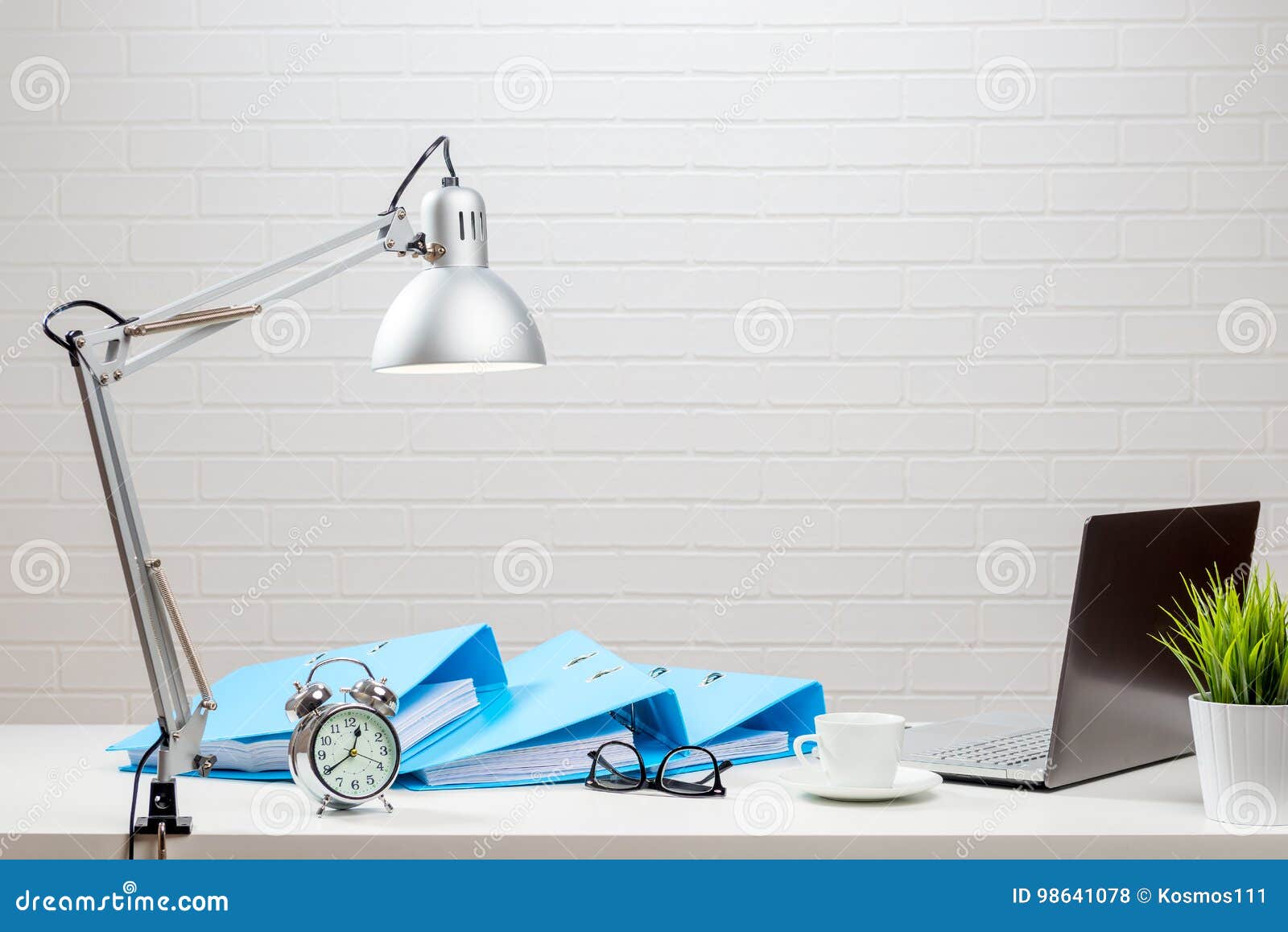 Accountant Working Table in a Bright Interior Stock Photo - Image of ...