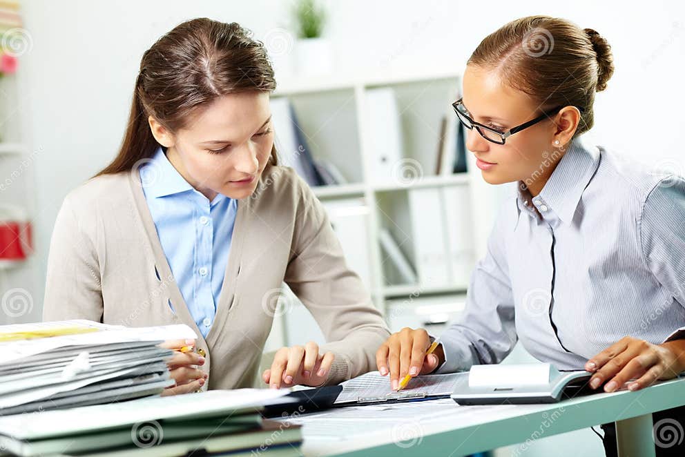 Accountants at work stock image. Image of career, document - 23290549