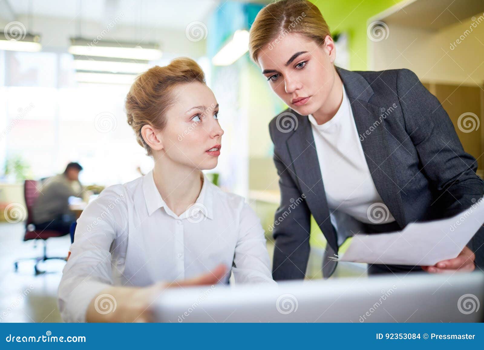 Accountants at work stock photo. Image of manager, attention - 92353084