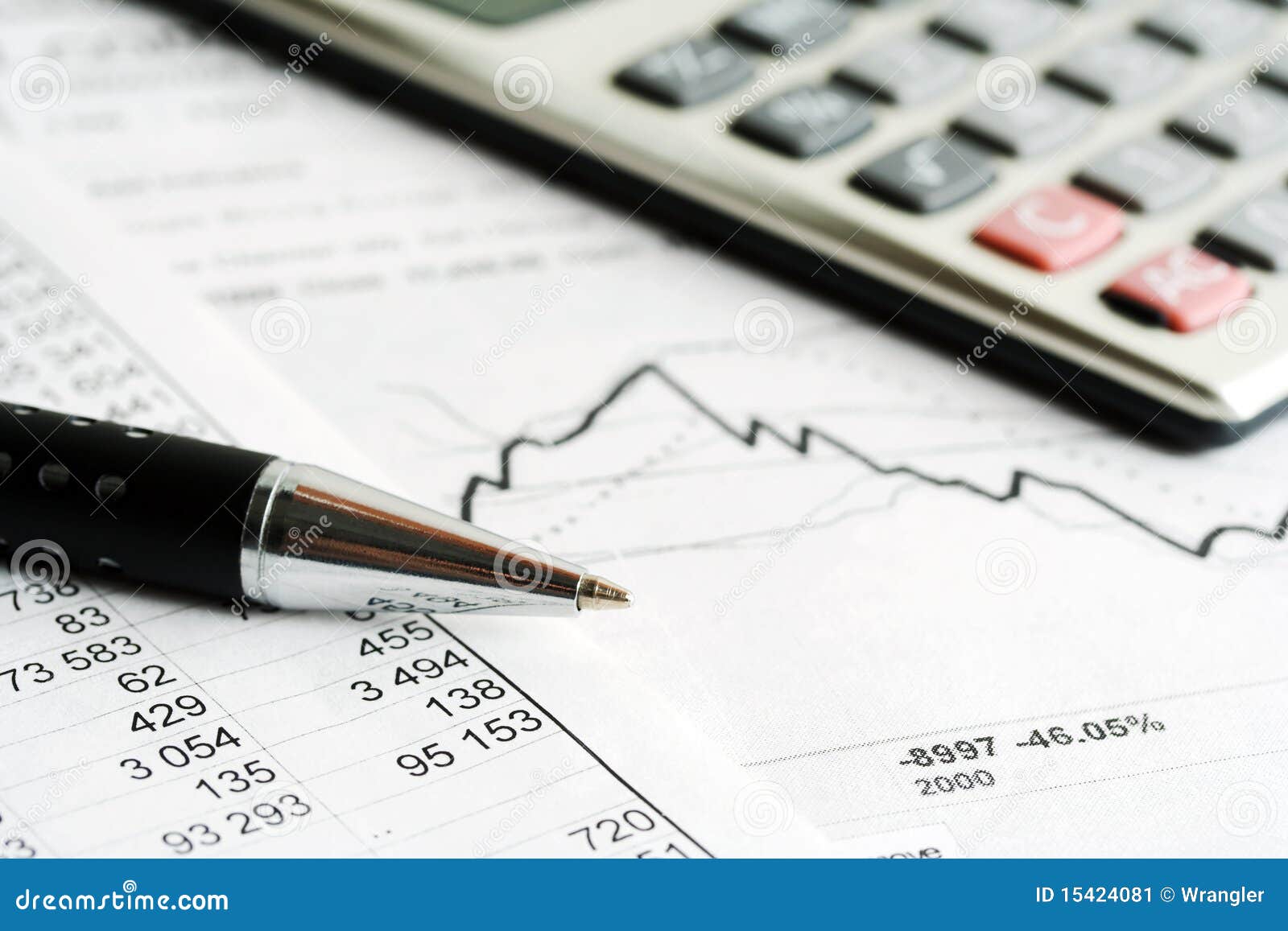 Financial Graphs and Accounting Stock Image - Image of business ...