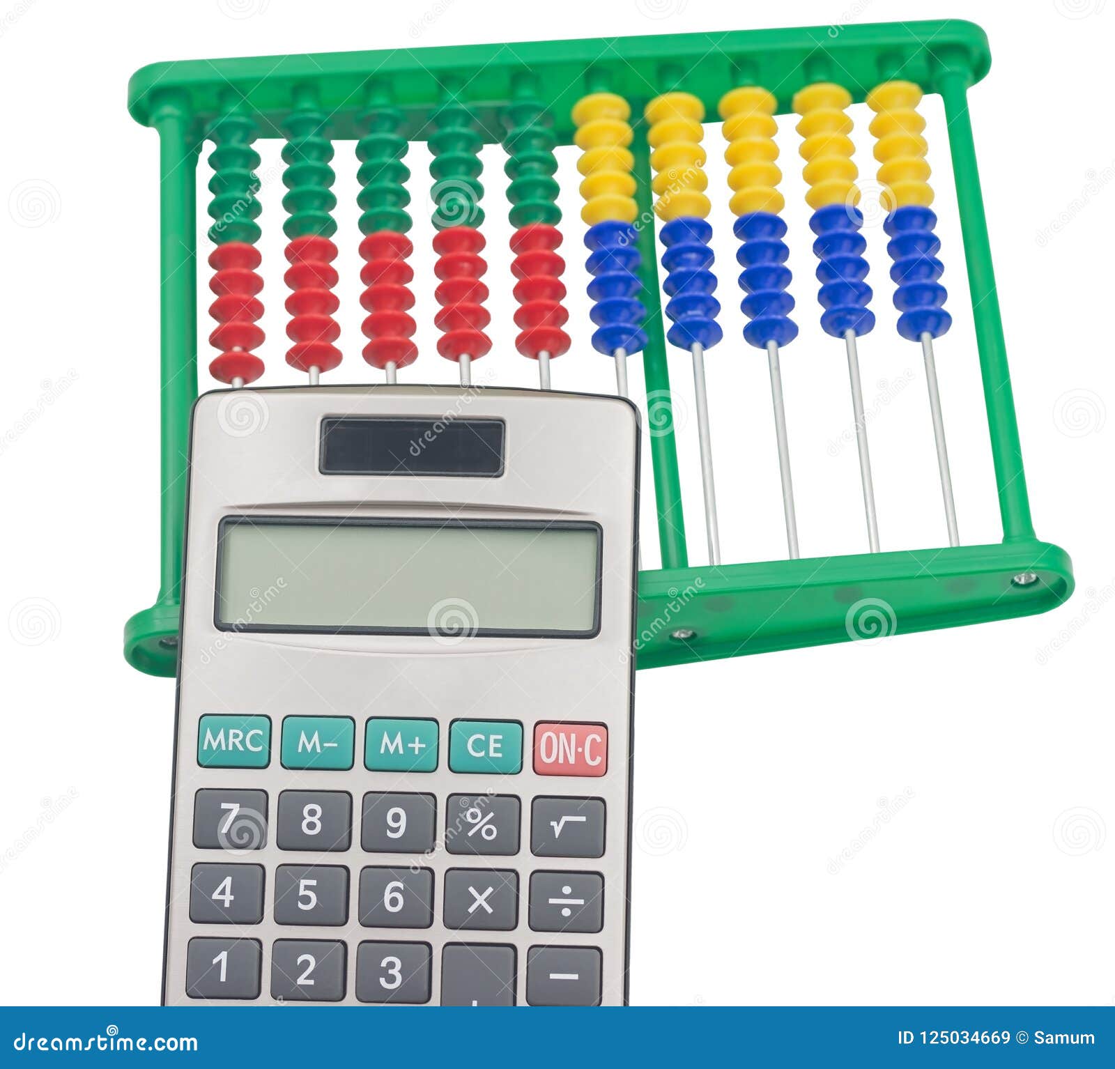 Accounting Abacus and Calculator Stock Image - Image of white ...