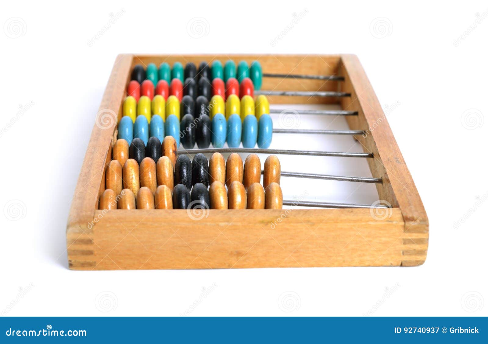 Accounting Abacus on White Background Stock Image - Image of math ...