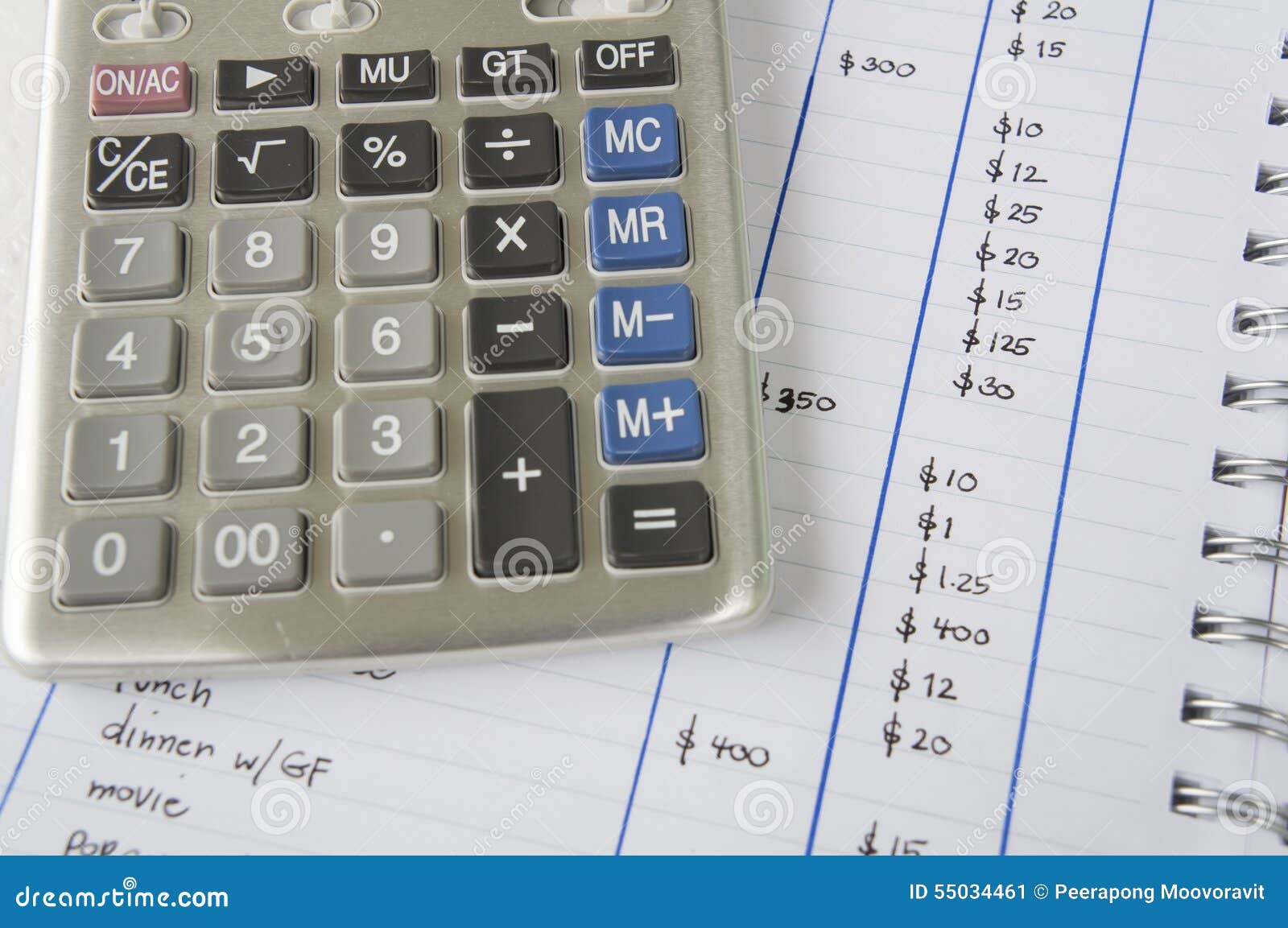 Accounting Add Number Surplus Calculator Calculation Concept Stock ...