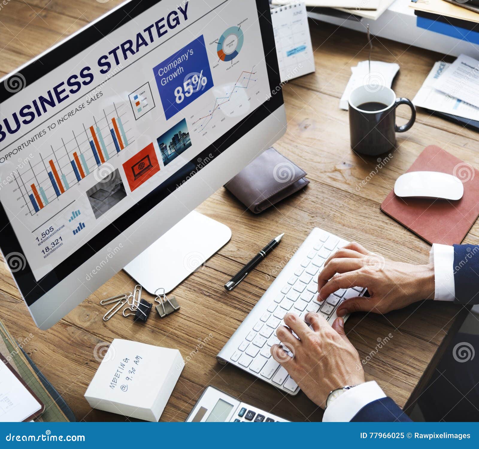 Accounting Analysis Digital Devices Workspace Concept Stock Image ...