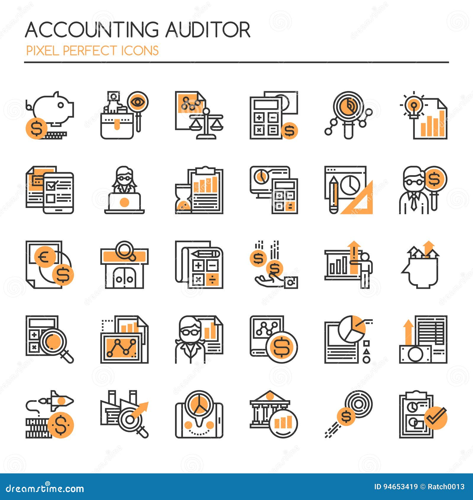 Accounting Auditor Elements Stock Vector - Illustration of coin, dollar ...