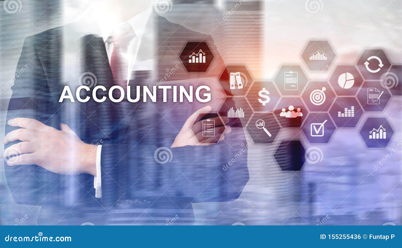 Accounting, Business and Finance Concept on Virtual Screen. Stock Photo ...