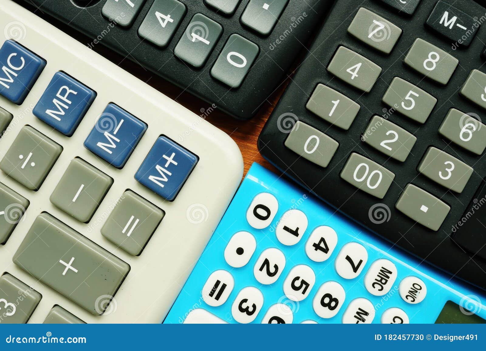 Accounting Concept. Close Up of Calculators for Financial Calculations ...